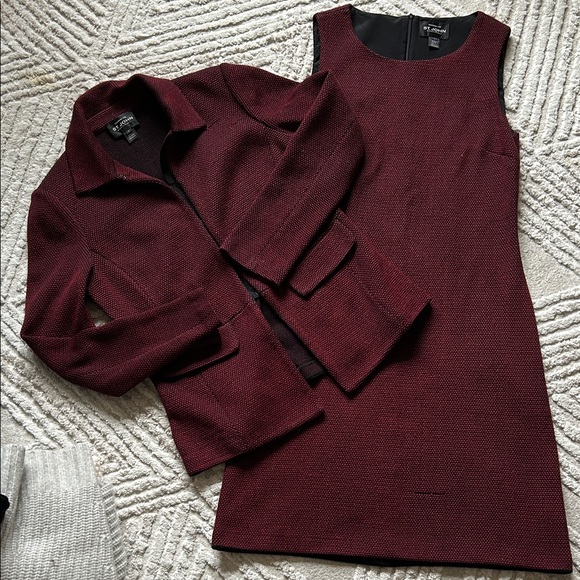 St. John | Dresses | St John Elegant Red Dress And Jacket Set | Poshmark